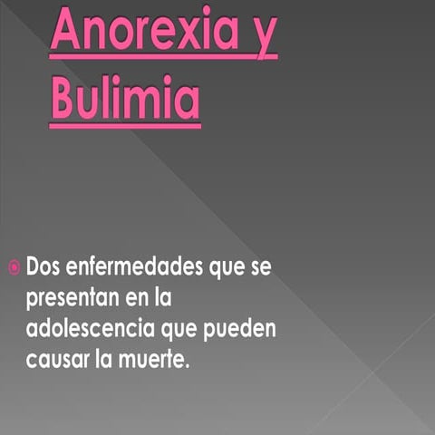 Anorexia y bulimia powerpoint | PPTX