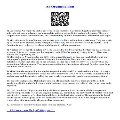 Minimalist Biology Cell Organelles Science Flash Cards | PDF