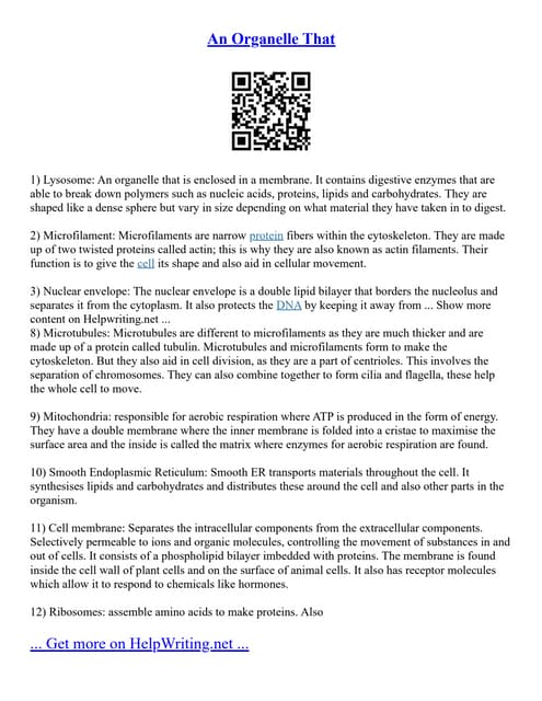 Minimalist Biology Cell Organelles Science Flash Cards | PDF