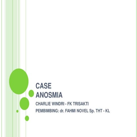 Anosmia | PDF