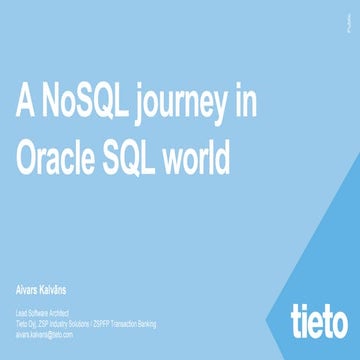 A NoSQL journey in Oracle SQL world | PPT