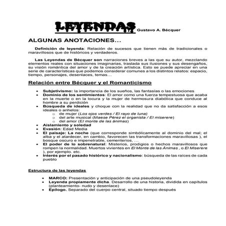 Anotaciones para analisis de una leyenda | PDF