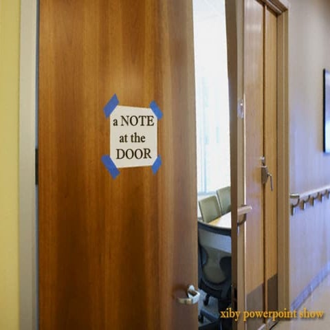 A note at the door | PPS
