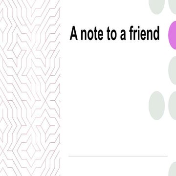 A note to a friend model | PPTX