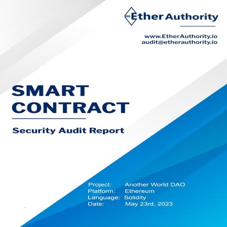 Another World DAO Token – Smart Contract Security Audit Report by ...