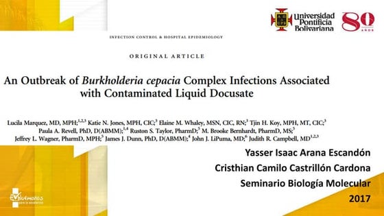 Burkholderia cepacia | PPTX | Infectious Diseases | Diseases and Conditions