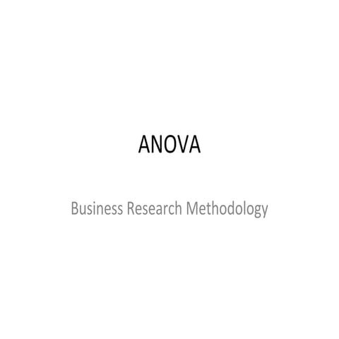 ANOVA | PPT