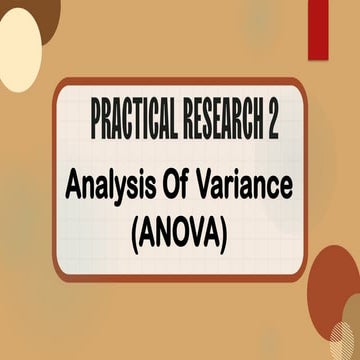 Data Analysis in Research: ANOVA Analysis | PPTX
