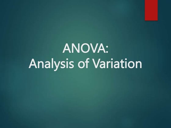 ANOVA Presentation.ppt