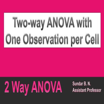 Two-way ANOVA - Assumptions, Model, Steps and Table | PPTX