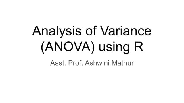 t-test vs ANOVA | PPTX