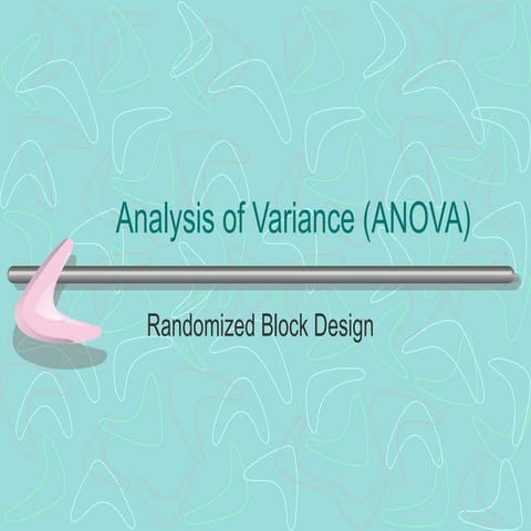 Anova Randomized Block Design Ppt Science