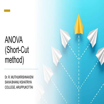 Anova (short cut method) | PPTX