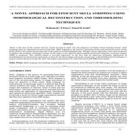 A novel approach for efficient skull stripping using morphological reconstruction and ...