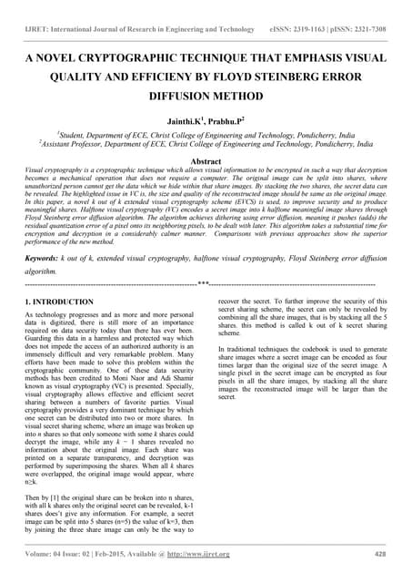 A Survey On Visual Cryptography Schemes Pdf