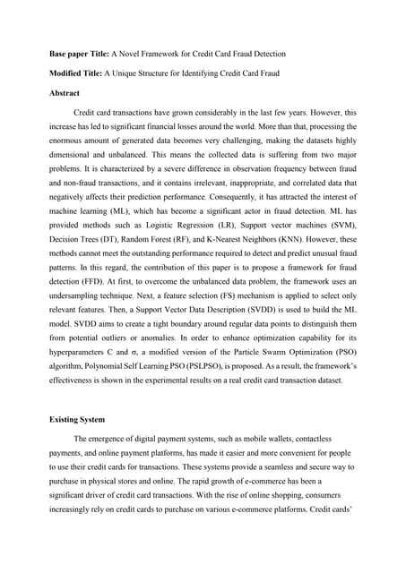 A Novel Framework for Credit Card. | PDF A Novel Framework for Credit Card. | PDF