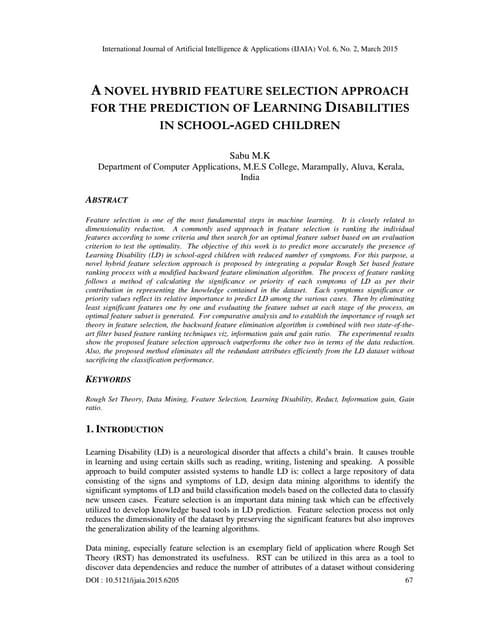 A Review On Feature Selection Methods For Classification Tasks Pdf