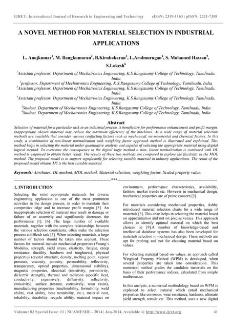 Material Selection | PPT