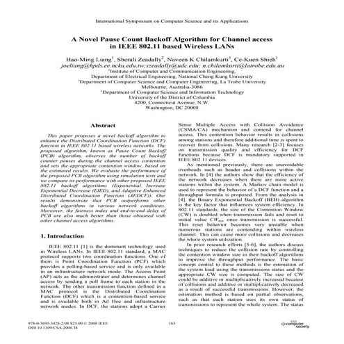A novel pause count backoff algorithm for channel access | PDF