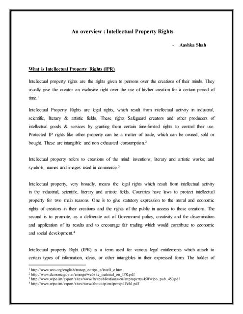 Intellectual Property Rights presentation | PPTX | Law