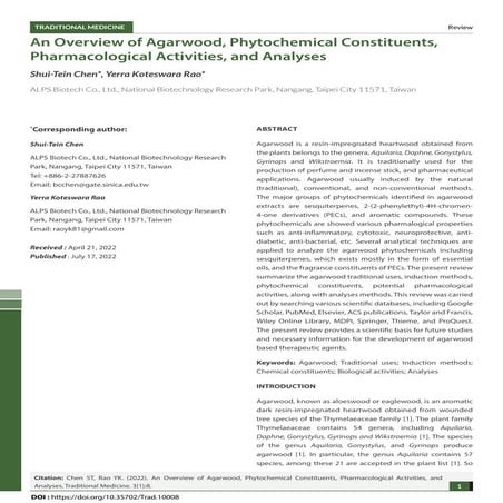An Overview of Agarwood, Phytochemical Constituents, Pharmacological Activities, and Analyses.pdf