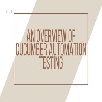 An Overview Of Cucumber Automation Testingpdf