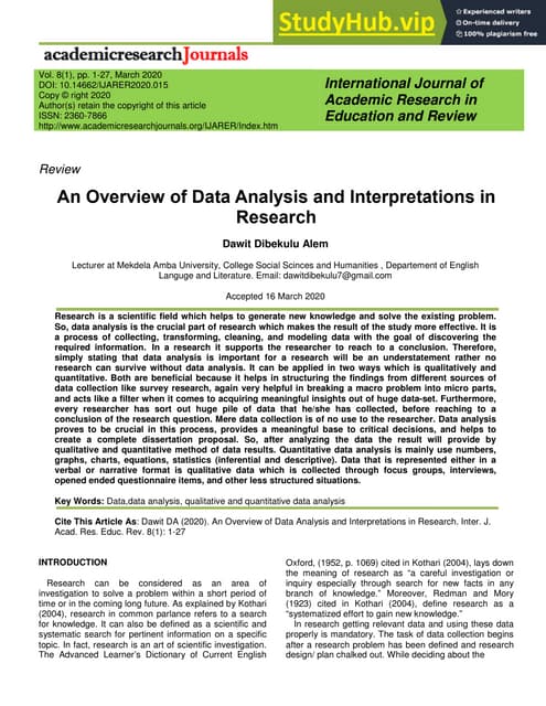Collecting, analyzing and interpreting data | PPTX