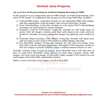 An overview of deep learning in medical imaging focusing on mri screenshots | DOCX | Artificial ...