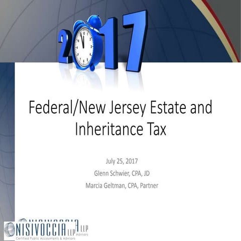 NJ Estate and Inheritance Tax 2017 | PPTX