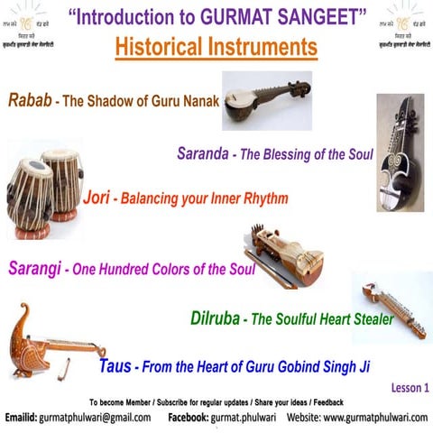 An overview of historical instruments in gurmat sangeet ver.1 | PPT