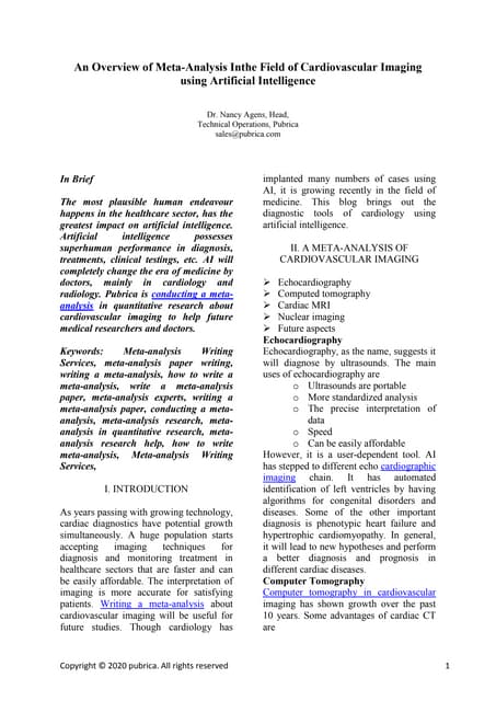 Artifical intelligence in cardiovascular medicine | PPTX