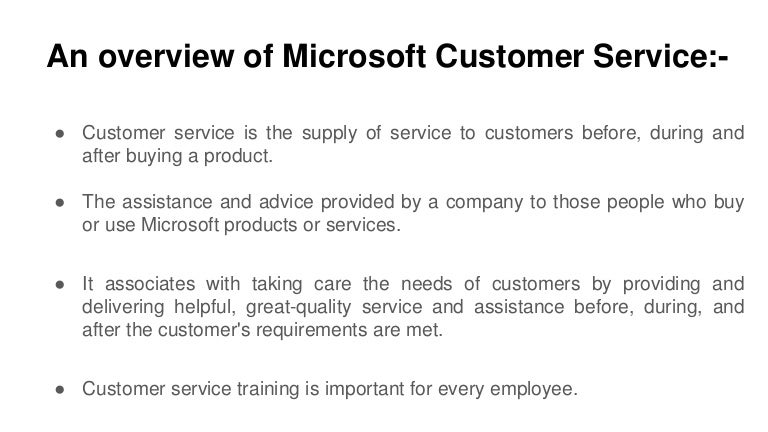 Microsoft usa customer service