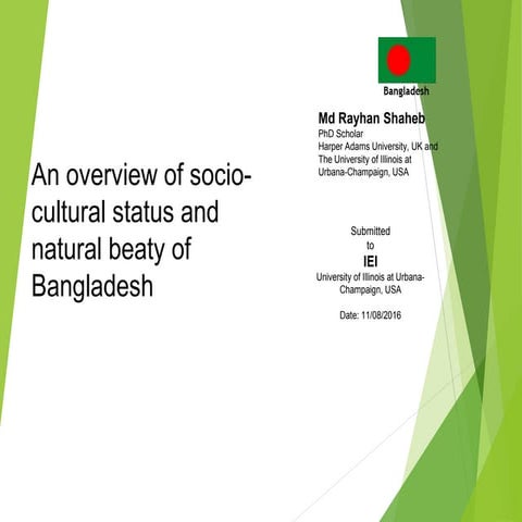 An overview of socio cultural status and natural beauty of bangladesh ...