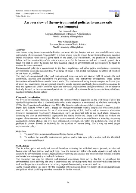 Clean Environment presentation | PPT