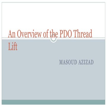An Overview of the PDO Thread Lift | PPT