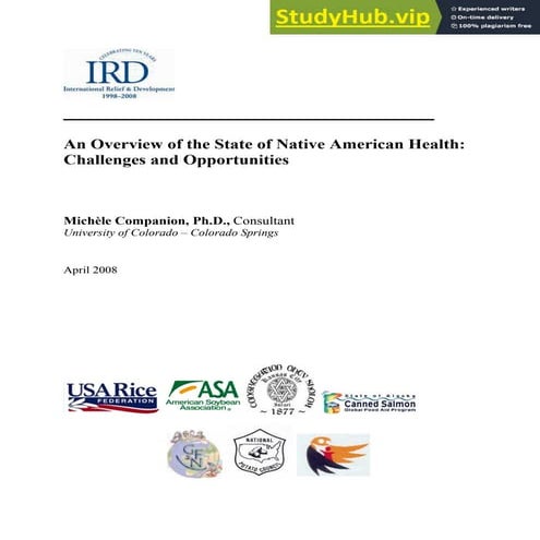 An Overview Of The State Of Native American Health Challenges And ...