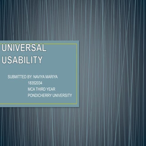 Universal Usability | PPT