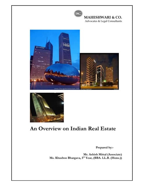Real estate in indian context | PDF