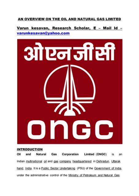 ONGC case study. | DOCX