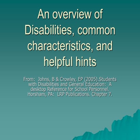 14 Disability Categories | PPSX