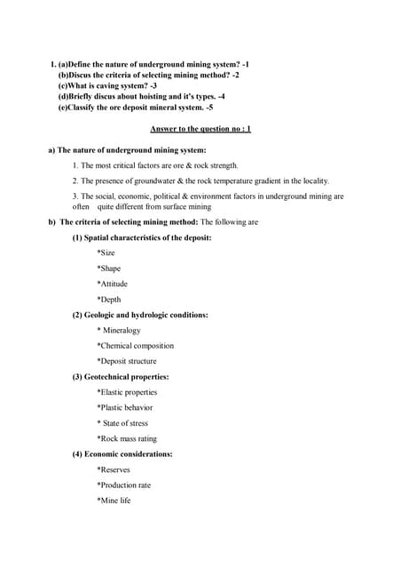 Cut & fill mining method | PPTX | Geology | Science