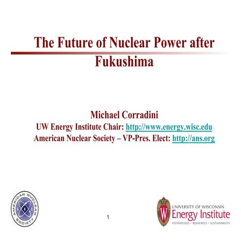 The Future of Nuclear Power after Fukushima | PPT