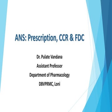 ANS-Prescriptions,FDC &CCR for pharmacology | PDF