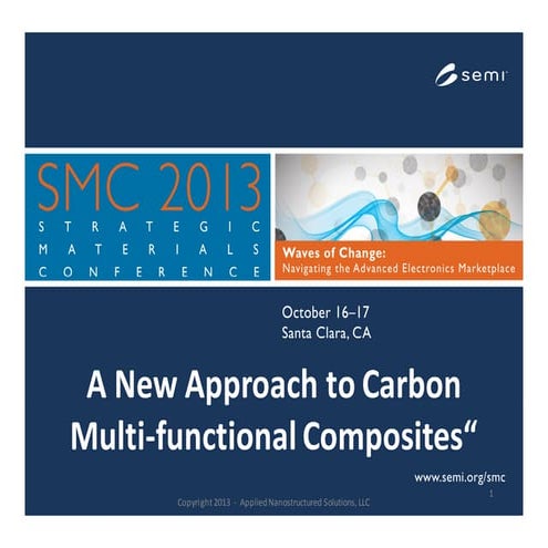 A New Approach to Carbon Multi-functional Composites | PPT