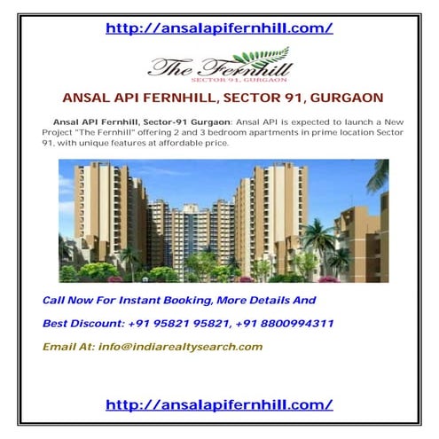 Ansal api launched new project the fernhill | PDF