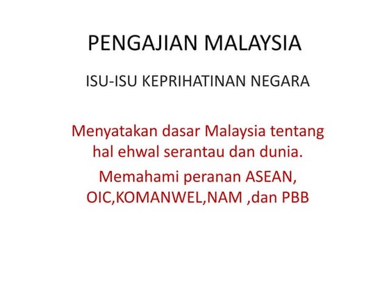 Pergerakan negara negara berkecuali (NAM) | PPTX