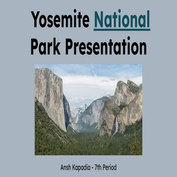 National Yosemite State Park Presentation.pdf | North America Travel ...