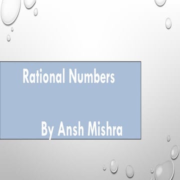 7th Maths - Properties Of Rational Numbers | PPTX