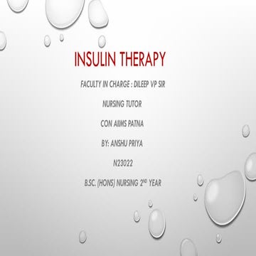 Ppt for insulin therapy.how insulin given | PPTX
