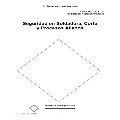 Ansi z49-1-seguridad-en-soldadura español | PDF